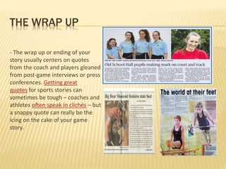 Sports writing by valeriefulgar | PPTX