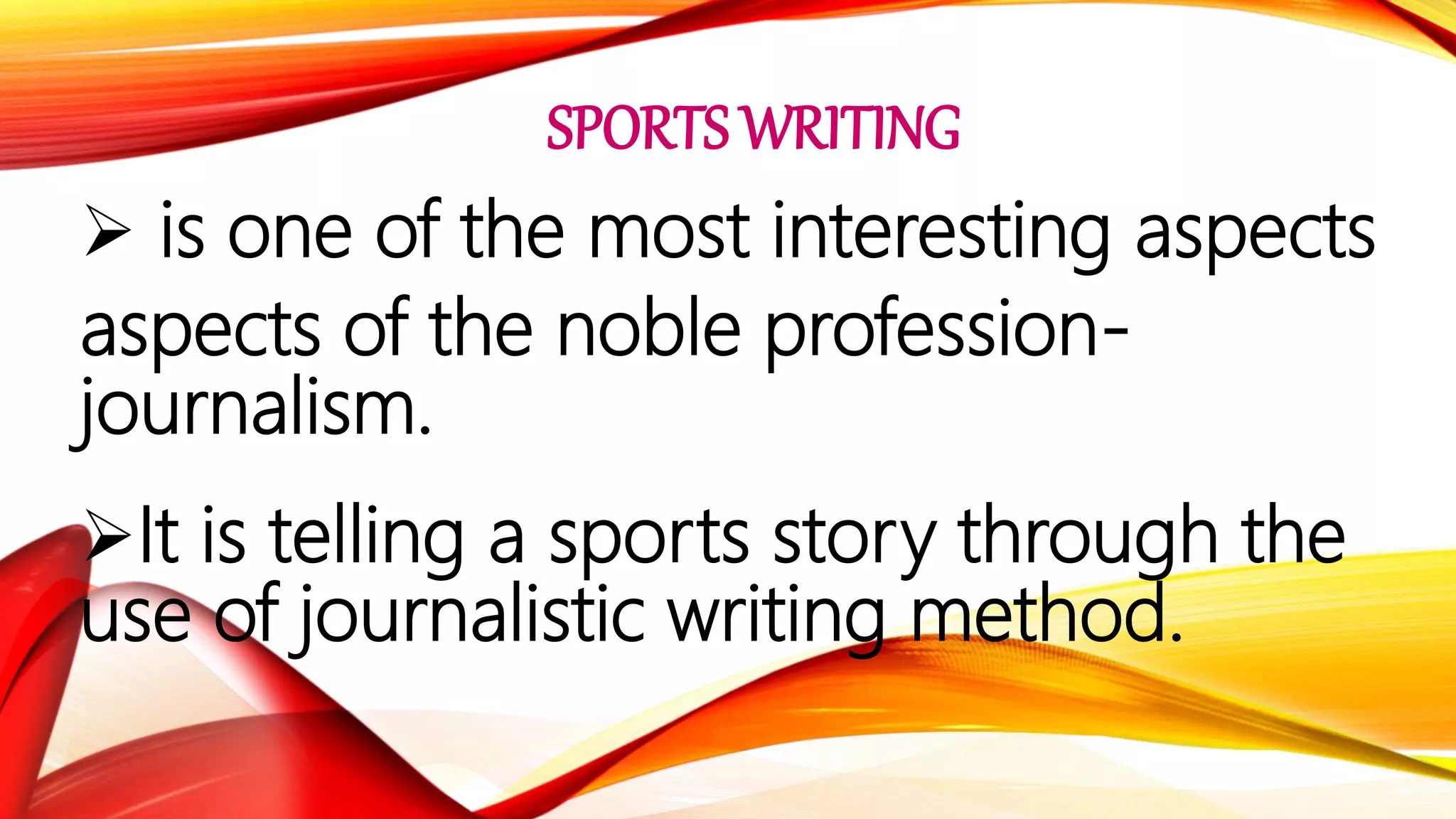 Sports writing | PPT