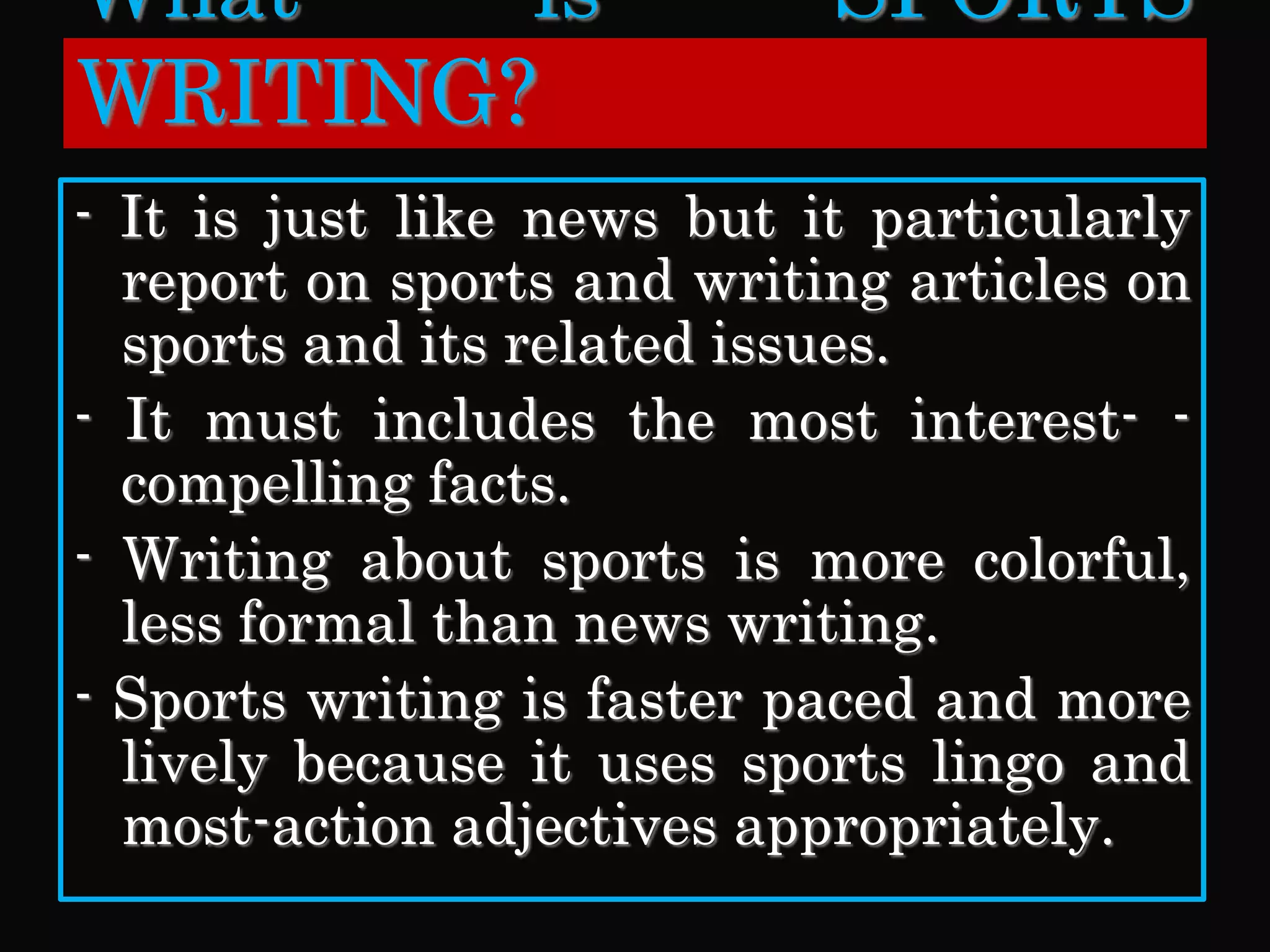 SportsWriting.ppt