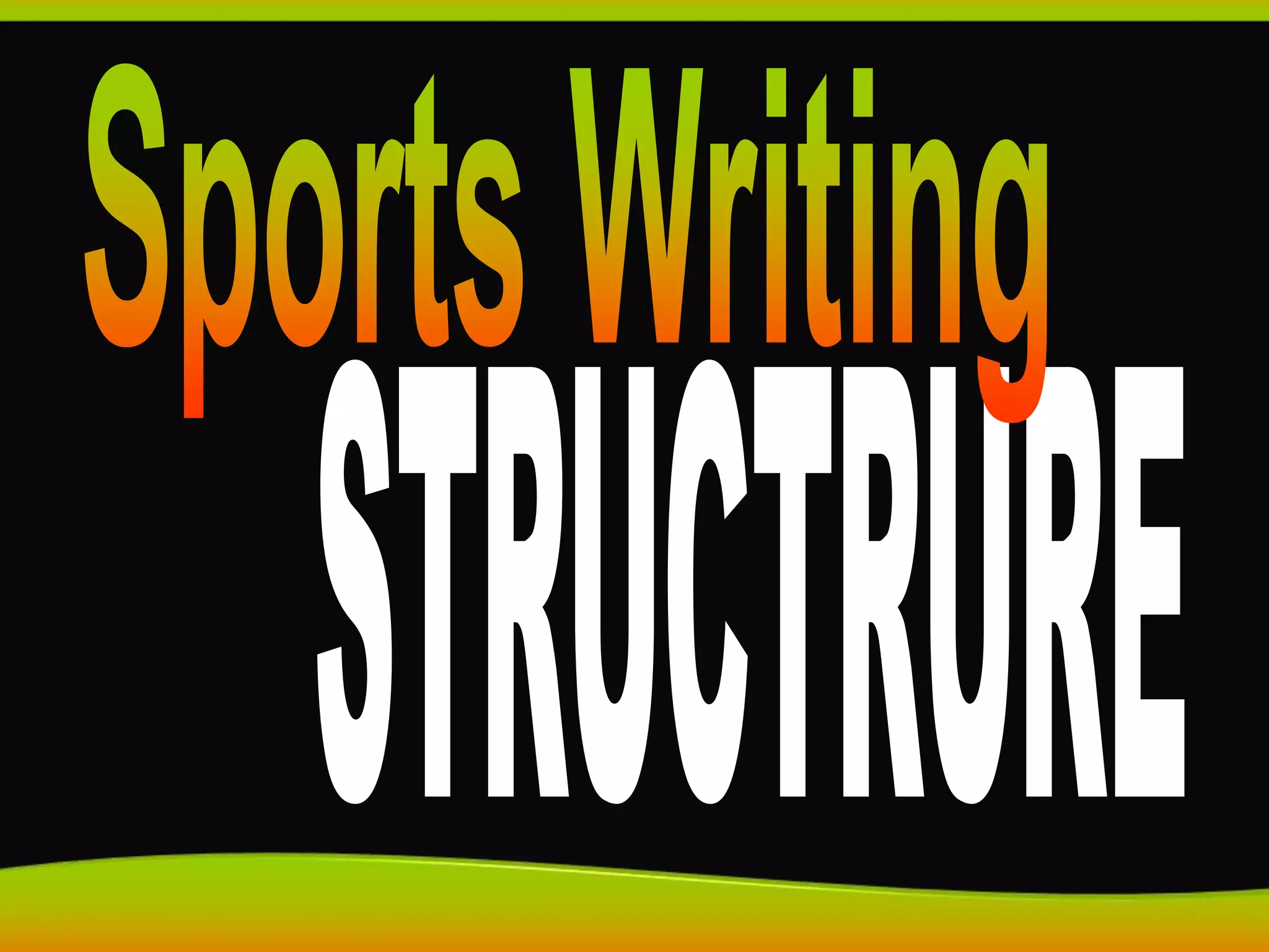 SportsWriting.ppt
