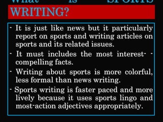 SportsWriting.ppt