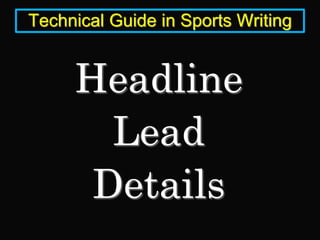 SportsWriting.ppt