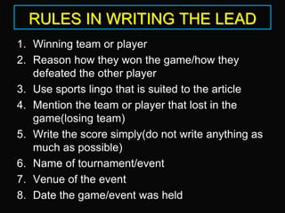SportsWriting.ppt