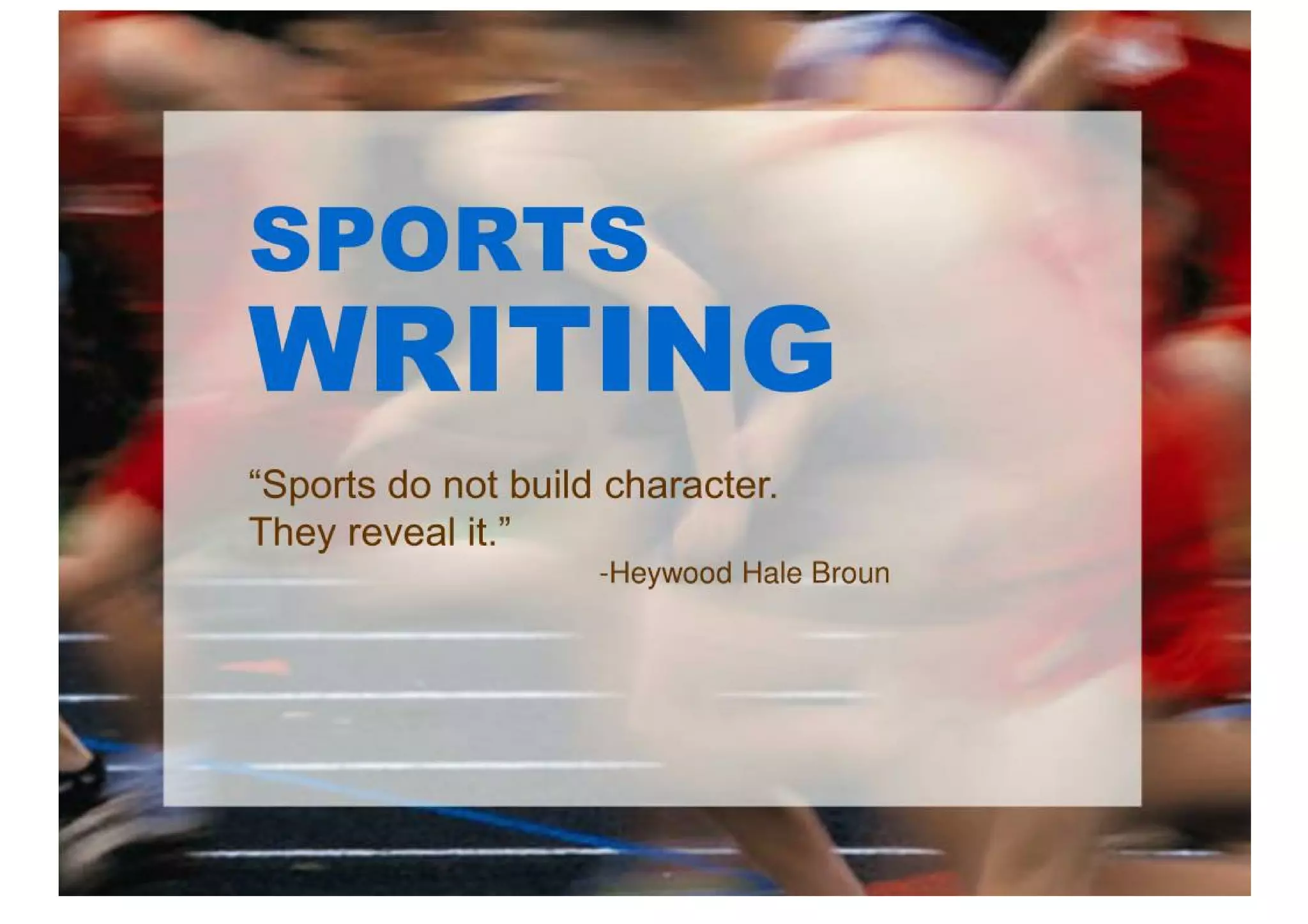 SPORTS WRITING | PDF