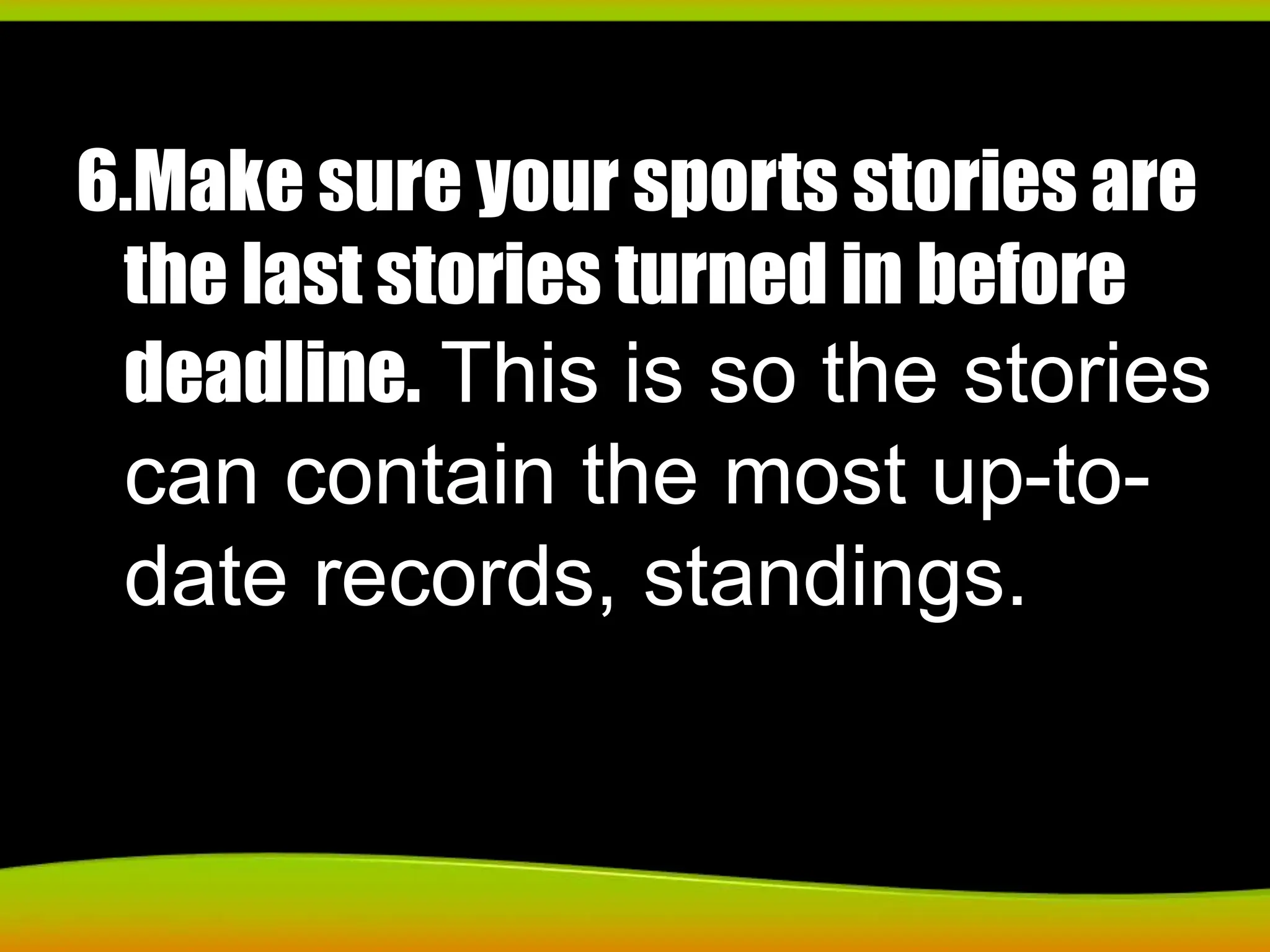 Sports Writing (Rules,Tips, Examples, etc) | PPT