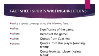 sports writing with example and explaination.pptx