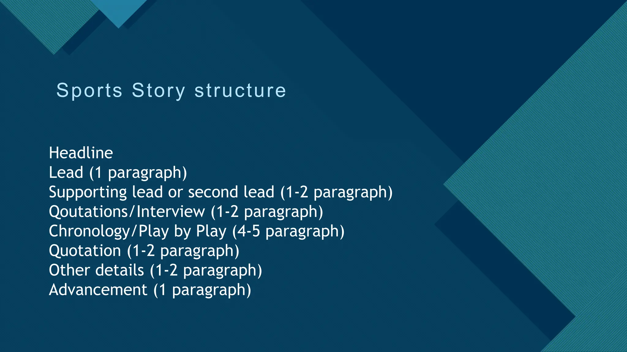 Sports Writing and copy reading and headline writing | PPTX