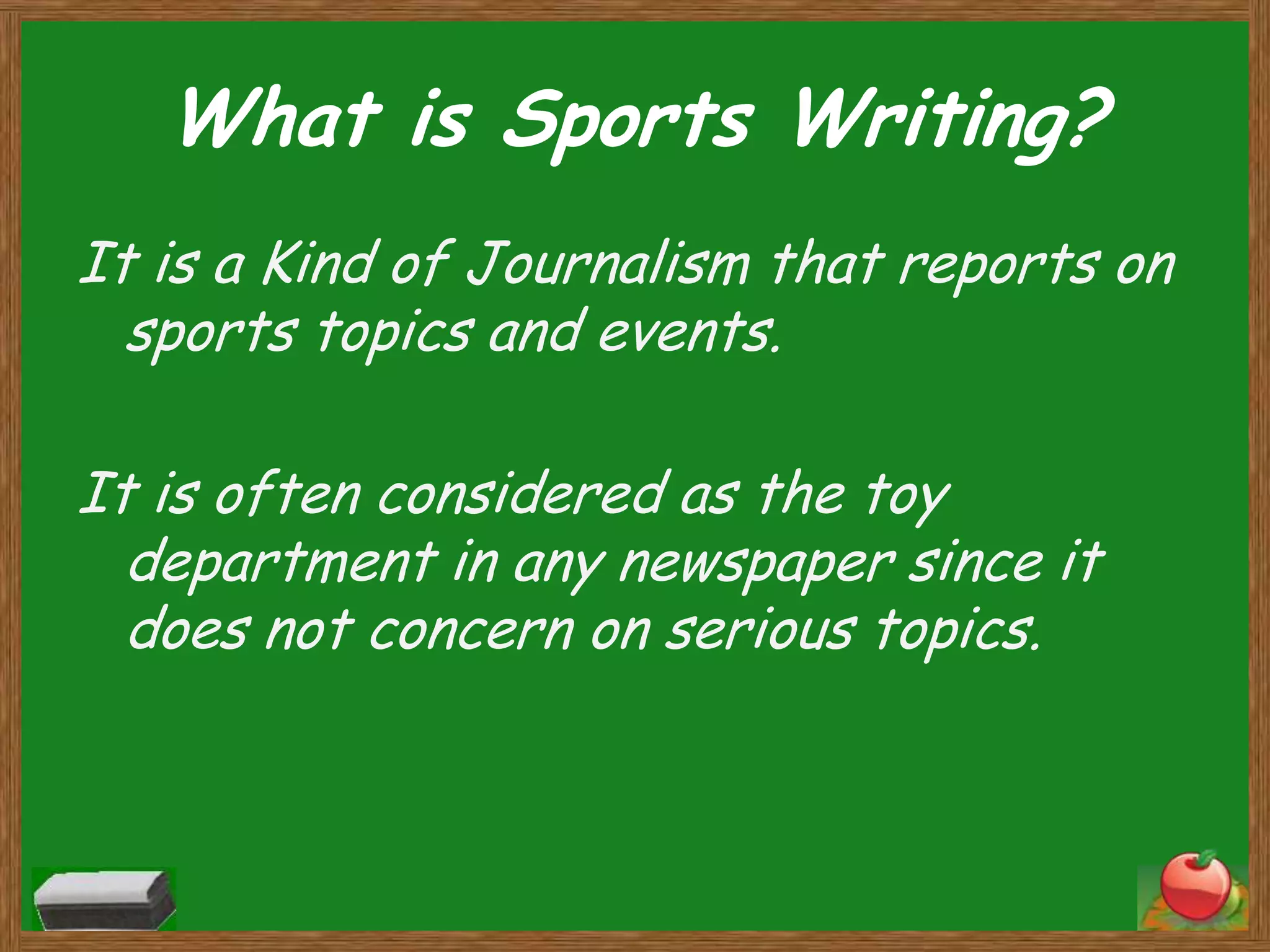 Sports Writing 101 | PPTX