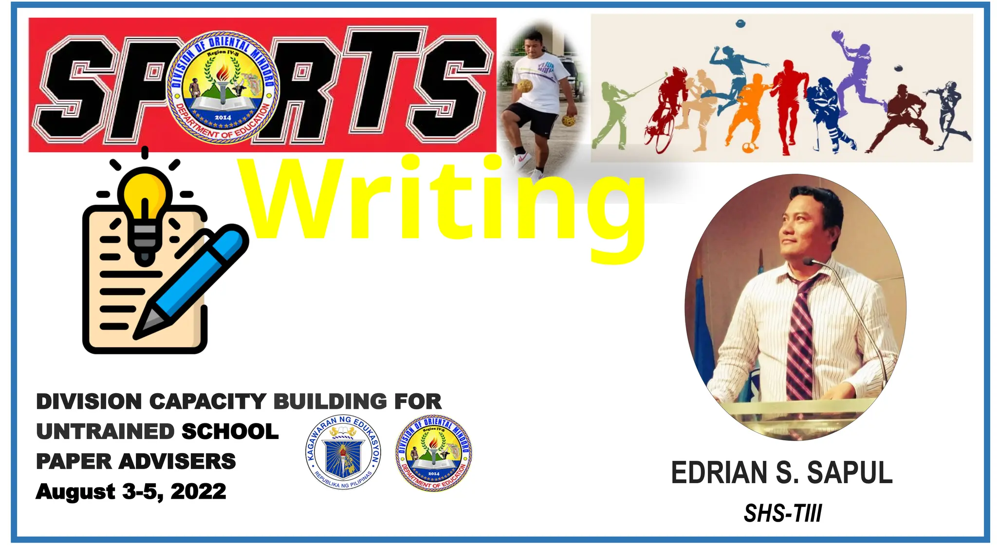 SPORTS WRITING Lesson and Activities for Campus Journalism | PPTX
