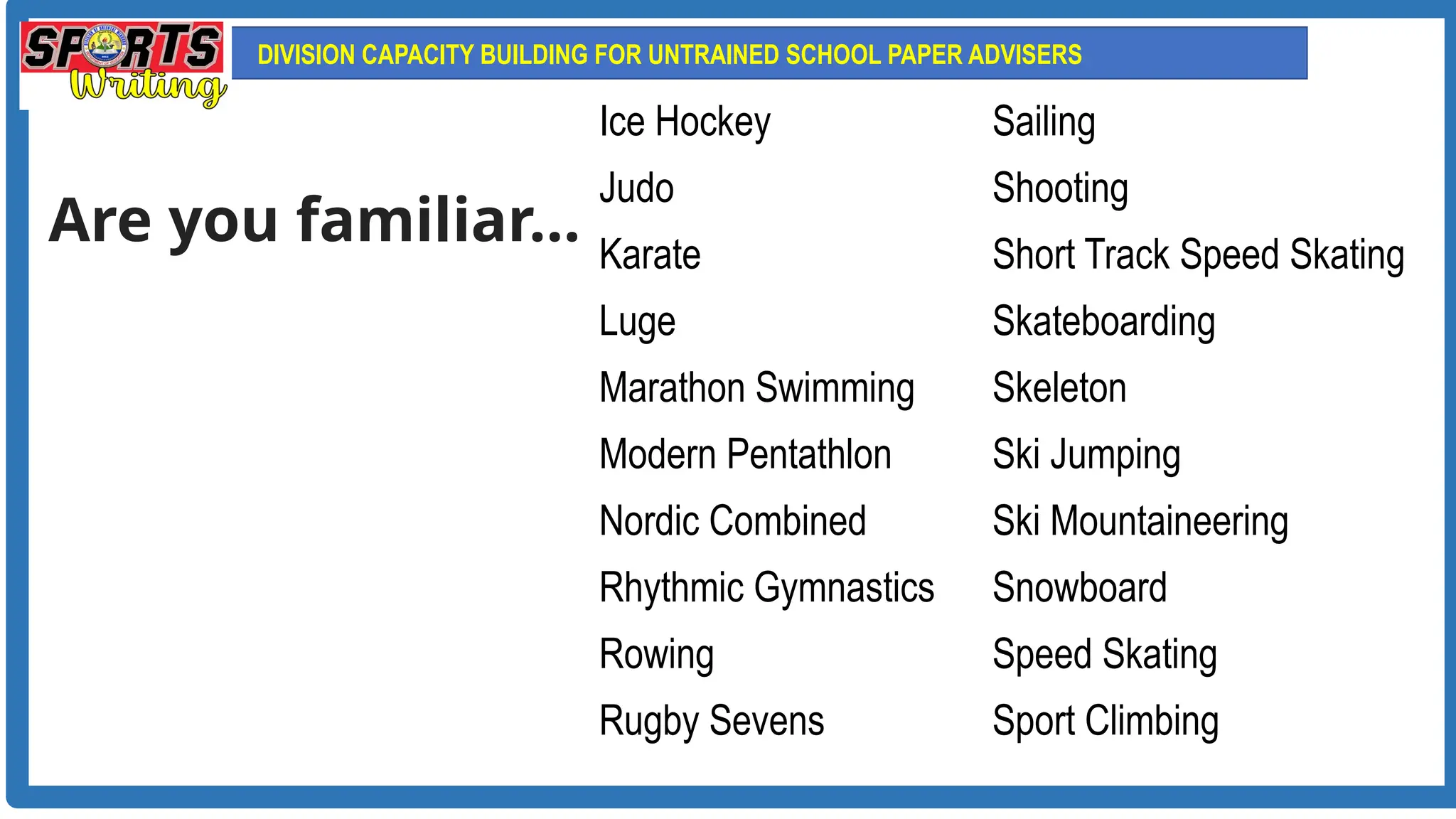 SPORTS WRITING Lesson and Activities for Campus Journalism | PPTX