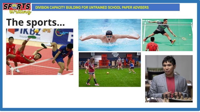 SPORTS WRITING Lesson and Activities for Campus Journalism | PPTX ...