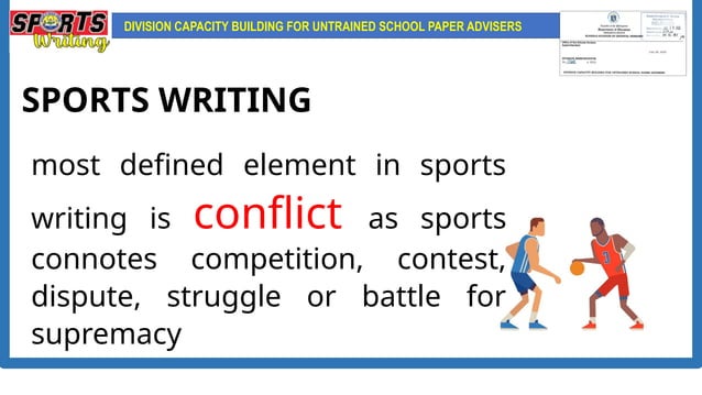SPORTS WRITING Lesson and Activities for Campus Journalism | PPTX ...