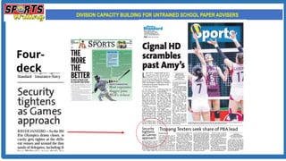 SPORTS WRITING Lesson and Activities for Campus Journalism | PPTX