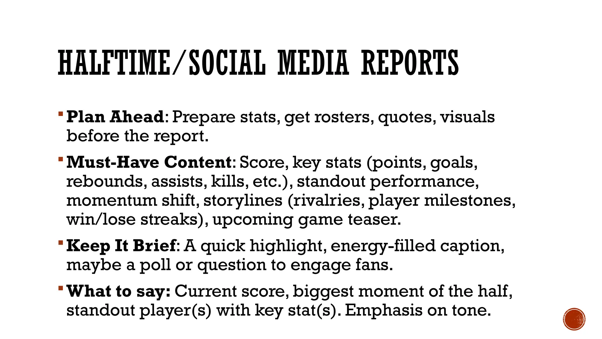 Sports Writing for the 2025 UTRGV Student Media Training | PPTX
