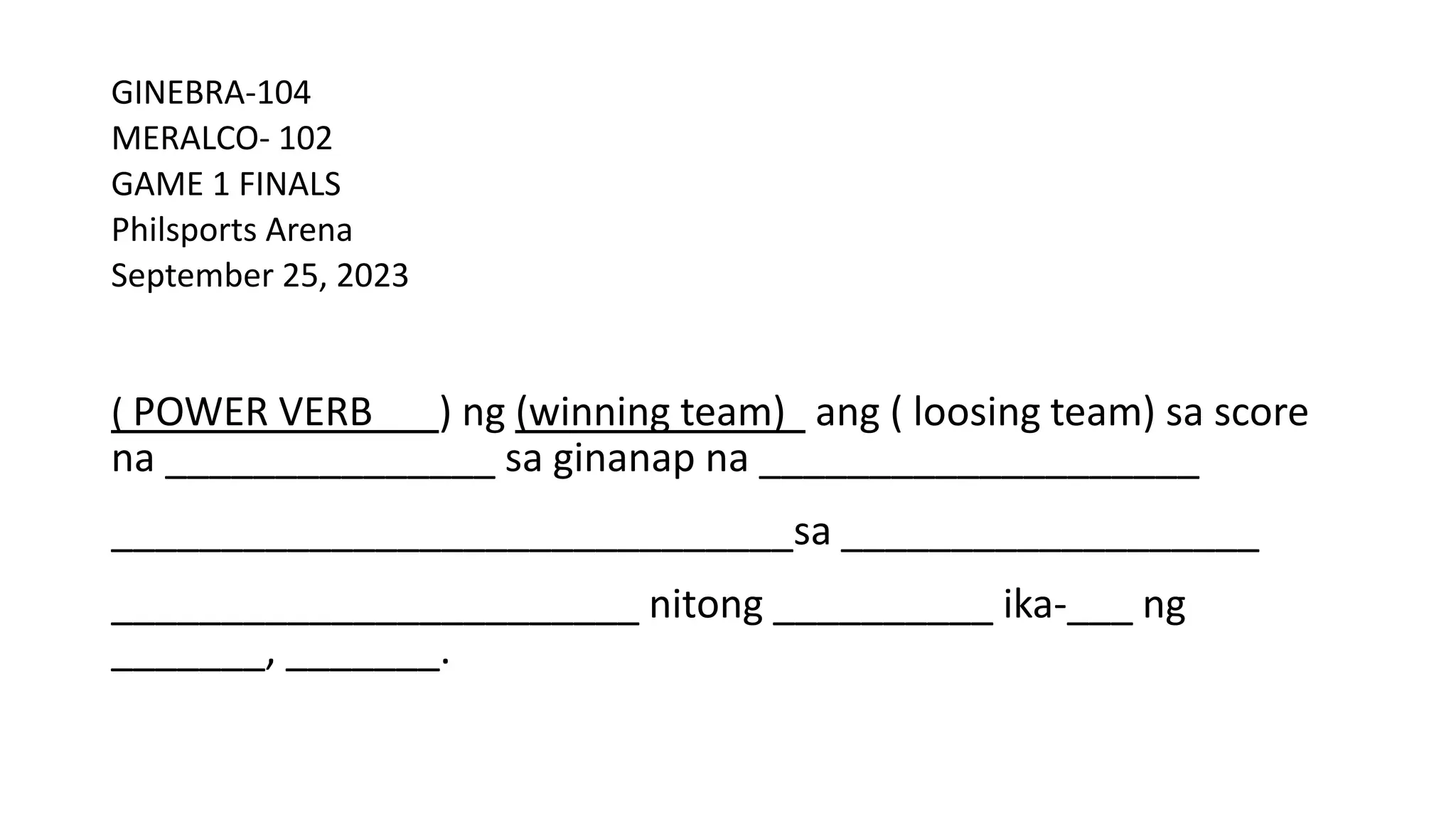 SPORTS WRITING EXERCISE.pptx