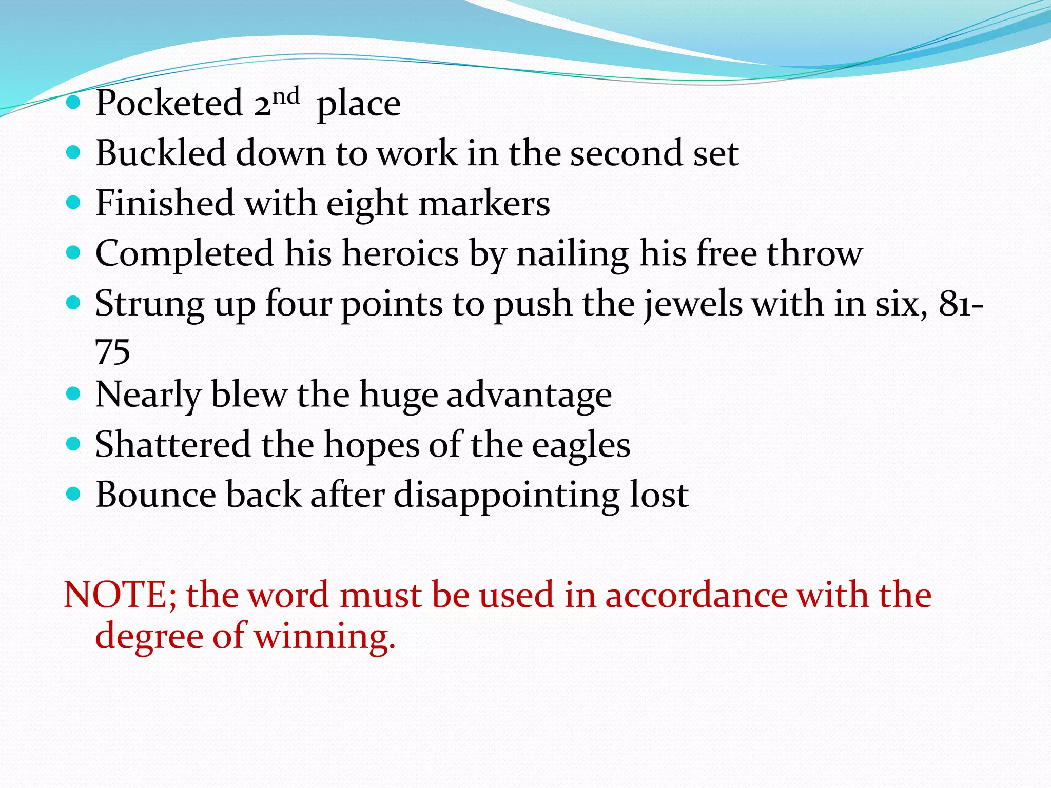 Sports writing power point | PPTX