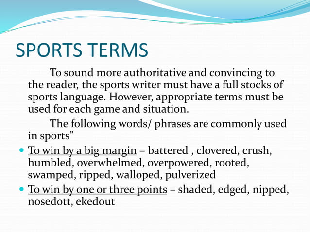 Sports writing power point | PPTX | Soccer | Sports