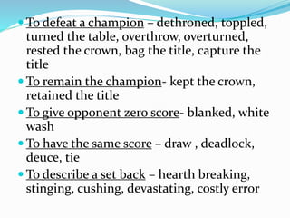 Sports writing power point | PPTX