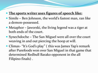 Sports writing power point | PPTX