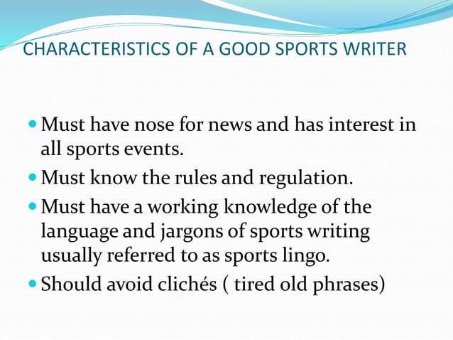 Sports writing power point | PPTX | Soccer | Sports