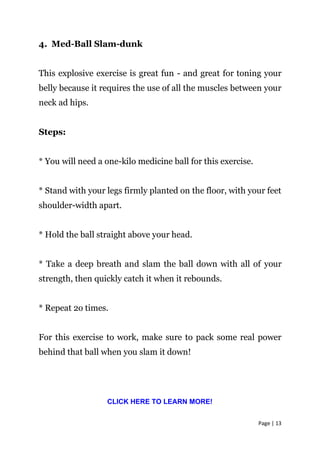 7 BEST EXERCISES TO LOSE BELLY FAT AT HOME | PDF