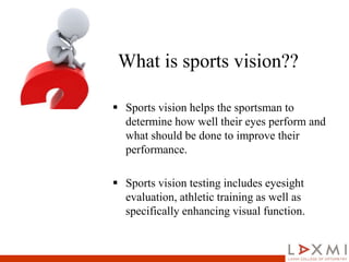 Sport vision | PPTX