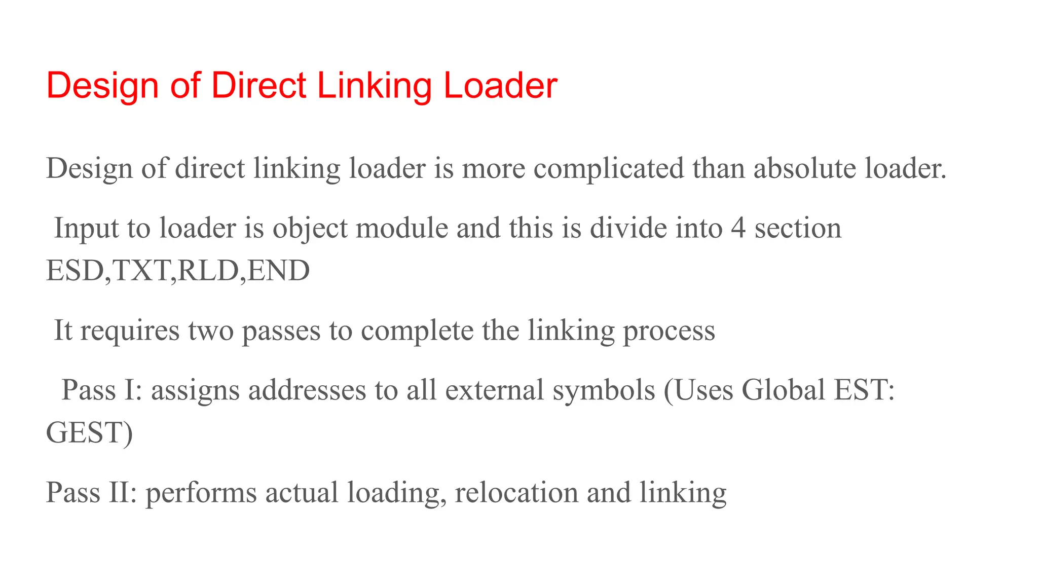 SPOS unit-3 PPTs Linkers and Loaders ,Types of loaders | PPTX