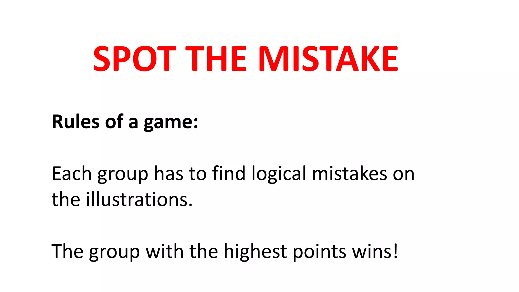 Spot the-mistake-game (1) | PDF