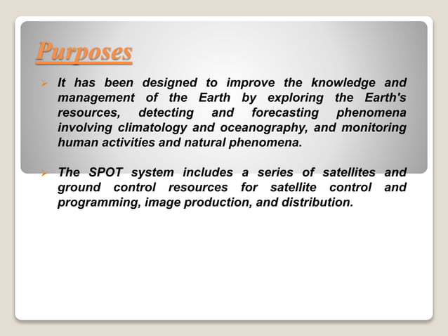 Spot 7 satellite | PPTX | Geography | Science