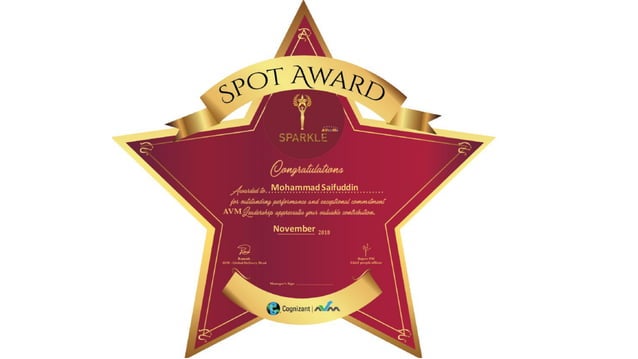 Star Performer Award 2018 | PPT