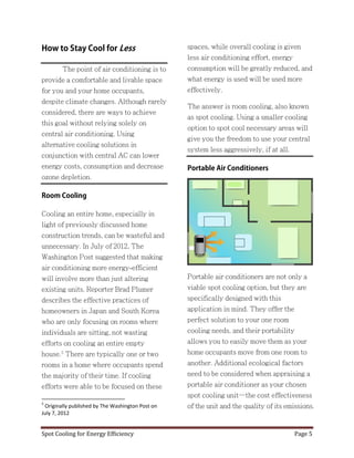 Spot Cooling for Energy Efficiency | PDF