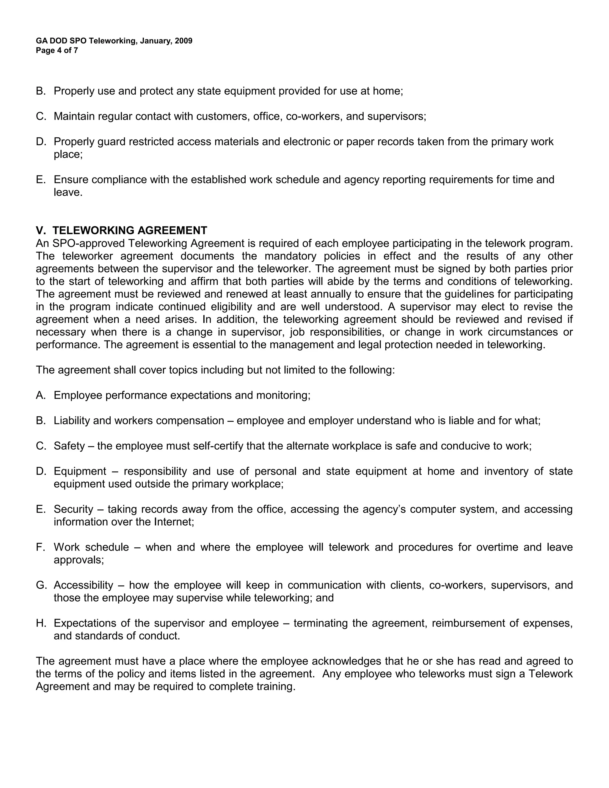 Spo telework policy | PDF