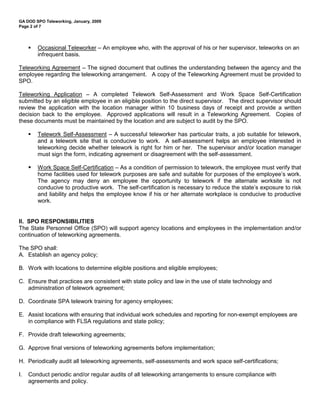 Spo telework policy | PDF