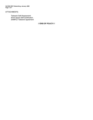 Spo telework policy | PDF