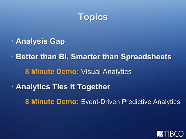 TIBCO Spotfire deck | PPTX