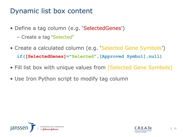 Advanced Use Of Properties And Scripts In Tibco Spotfire