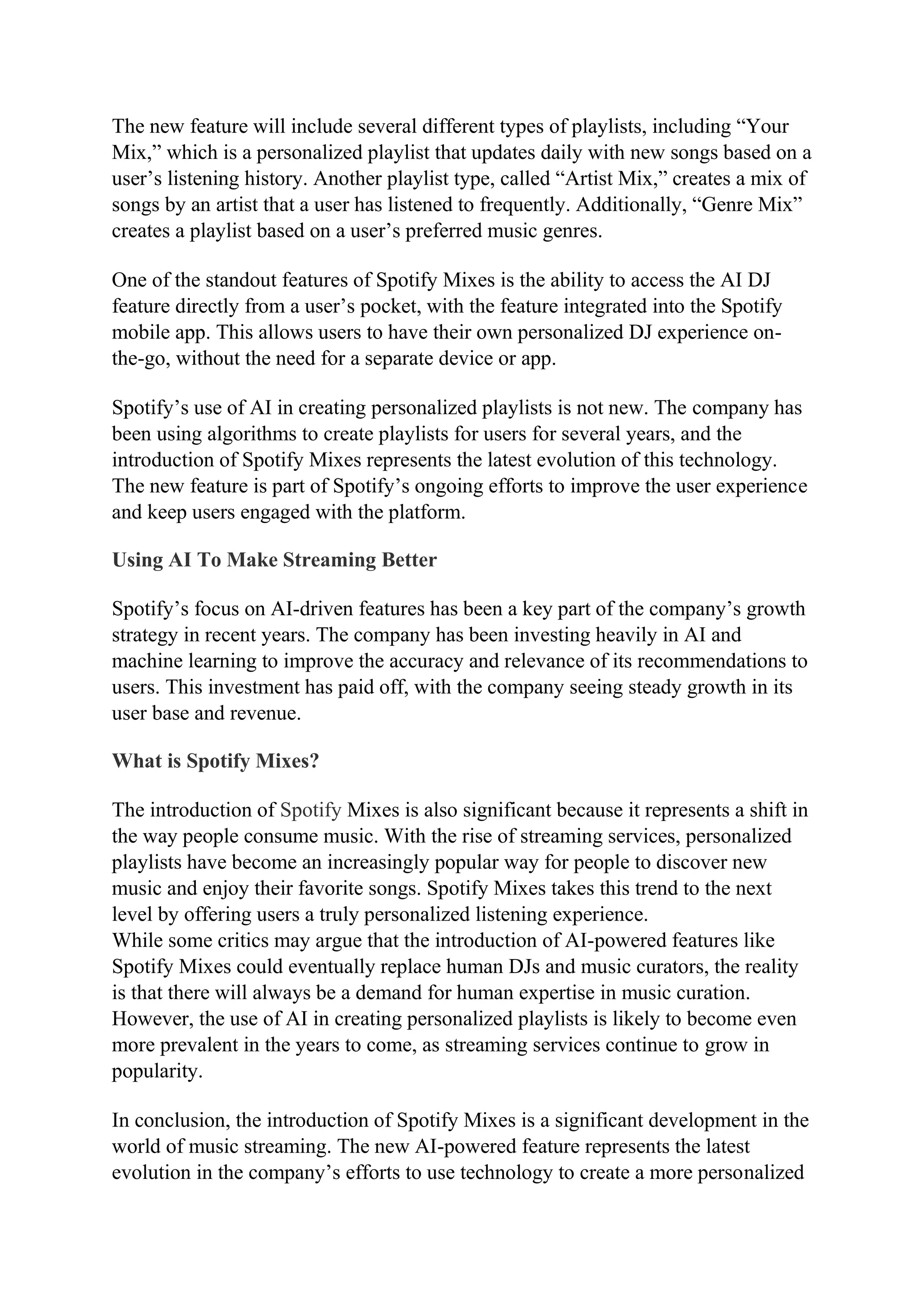 Spotify.pdf | Digital Audio | Computer Software and Applications