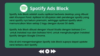 Spotify ads block - Kelompok 3 | PDF