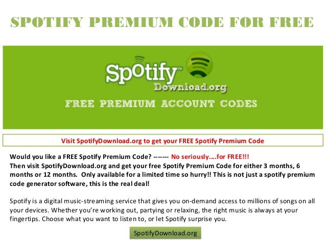 Spotify Premium Code - Spotify Free - Spotify Premium Code Generator ...
