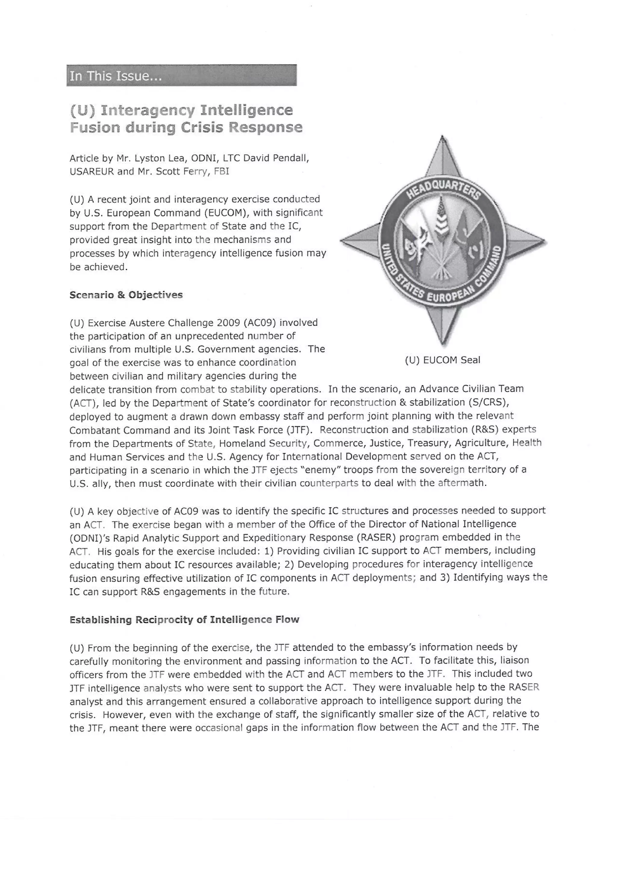 Spotlight Ac08 Intr Agncy Intel Fusion | PDF
