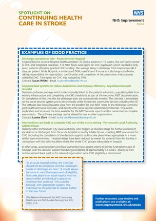 Spotlight on continuing health care in stroke | PDF