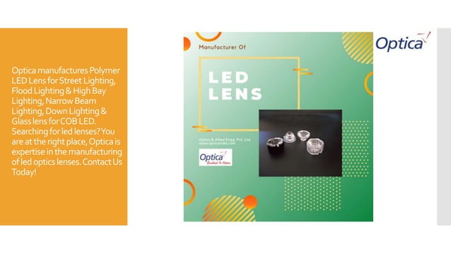 Spot light led optics lens | PPTX