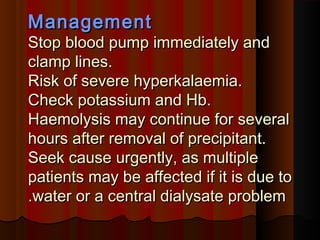Spotlight on complication during hemodialysis | PPT