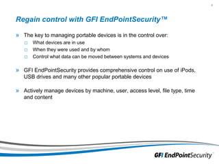 Spotlight on GFI EndPoint Security 2013 | PPT