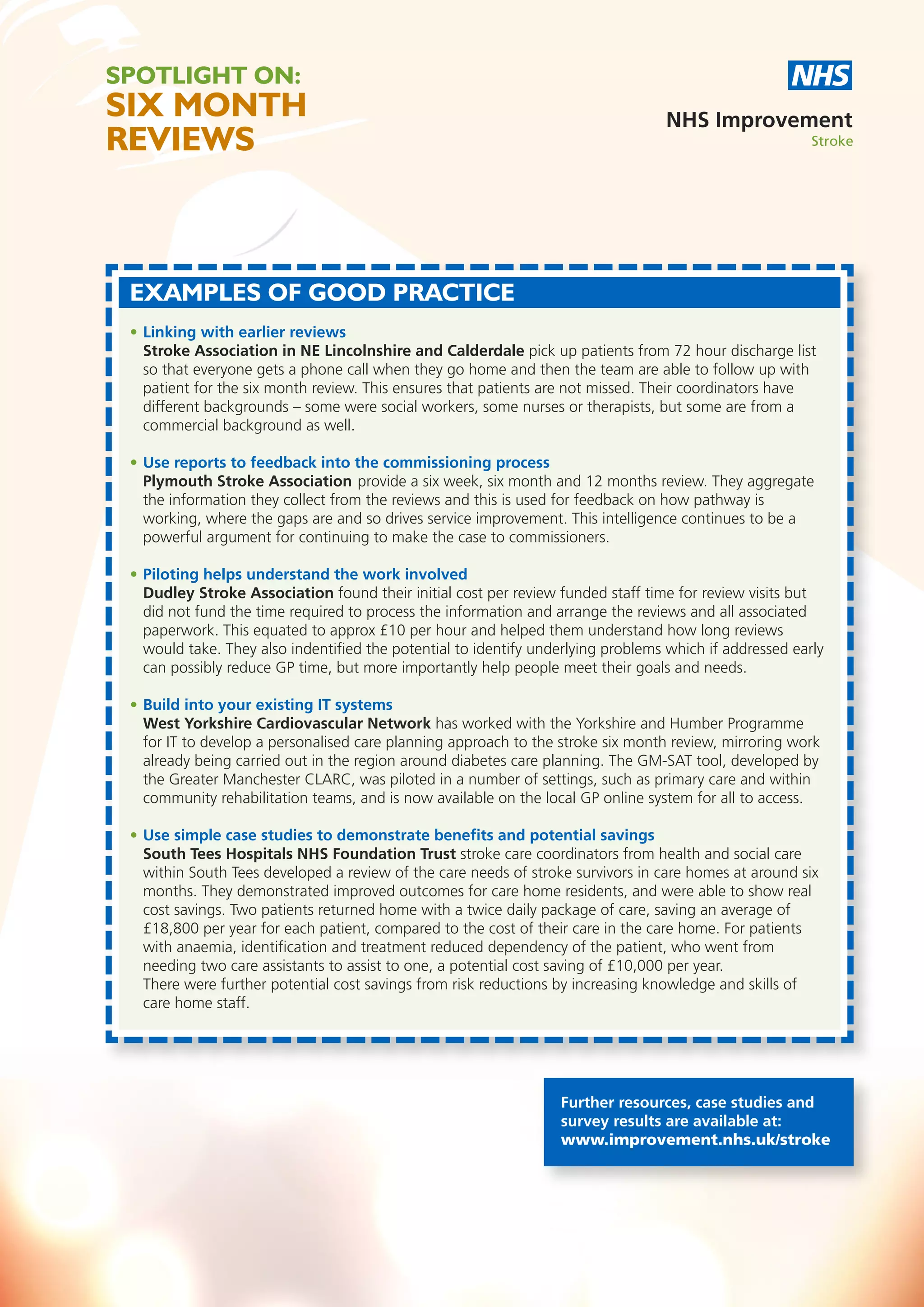 Spotlight on six month reviews in stroke treatment | PDF