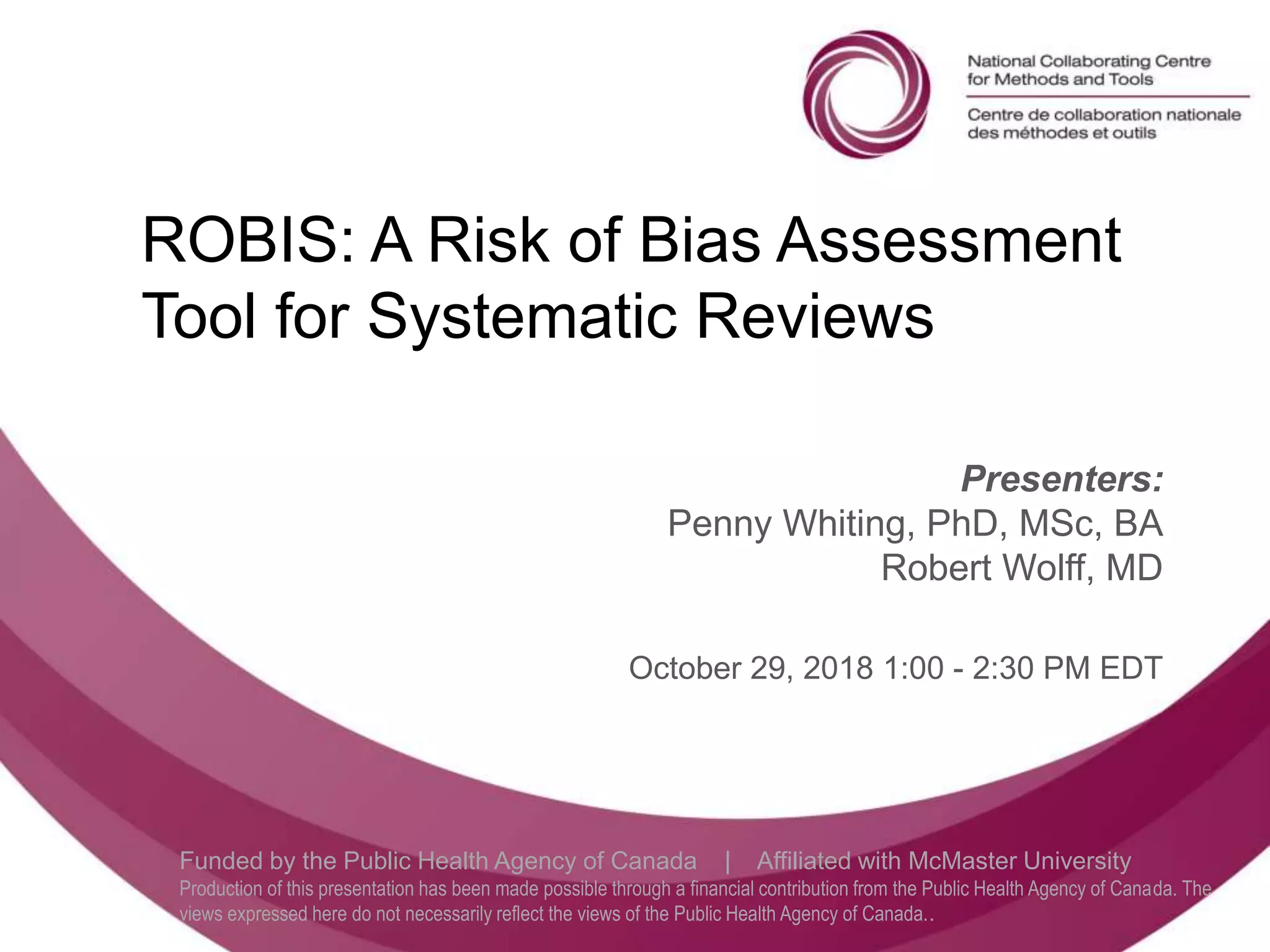 Spotlight Webinar: ROBIS | PPTX
