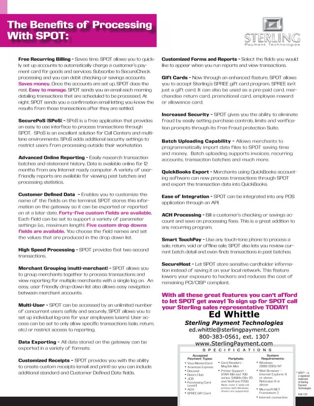 Spot Virtual Terminal | PDF