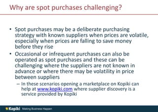 Spot purchase process | PPTX