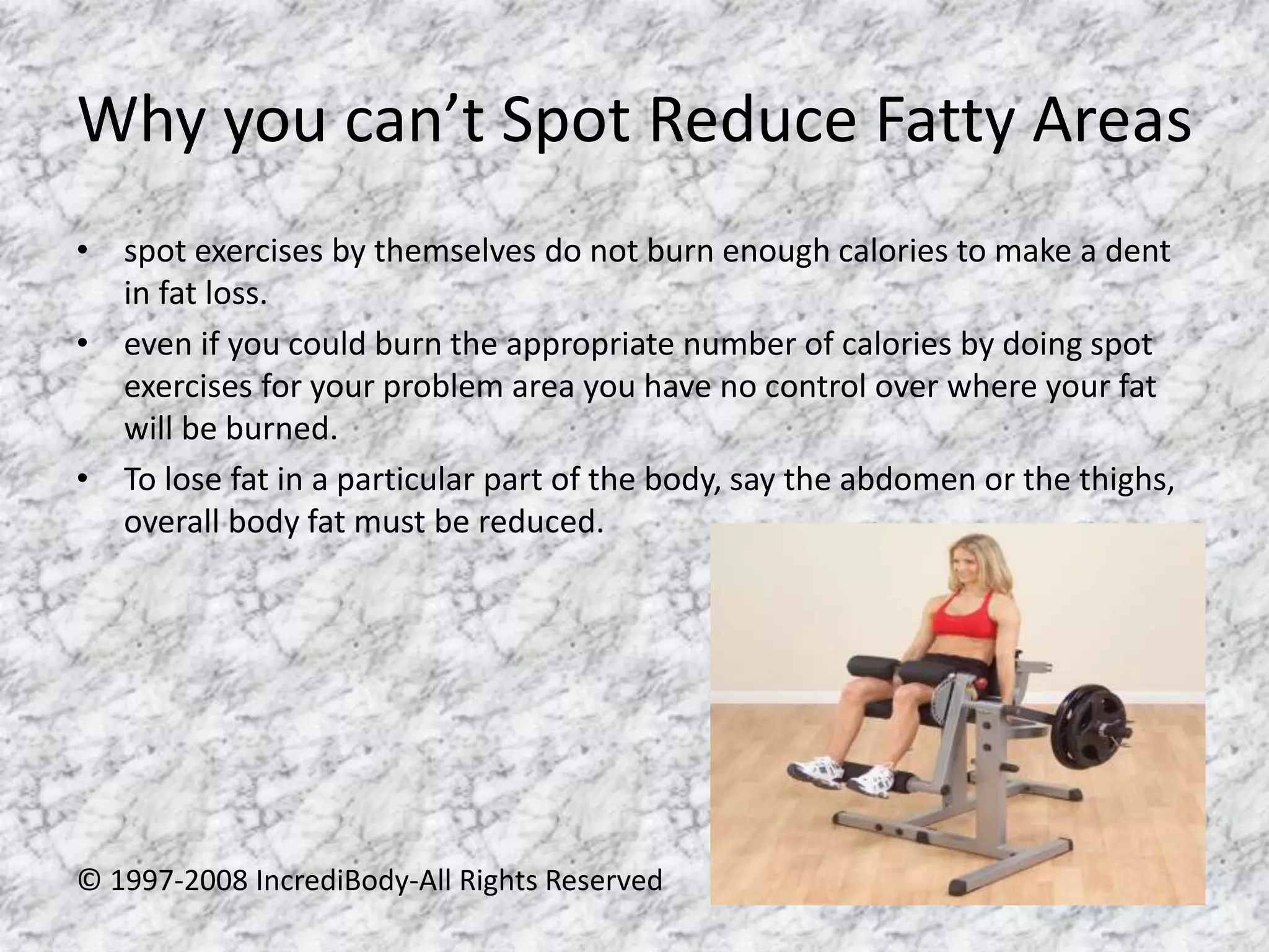 Spot reduction a Myth | PPTX | Fitness and Exercise | Healthy Living