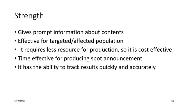 Spots and Announcement in Health Education | PPT